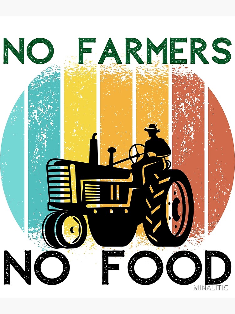 " Farm sticker Farmer Tank Tops No Farmers No Food stickers" Poster for ...