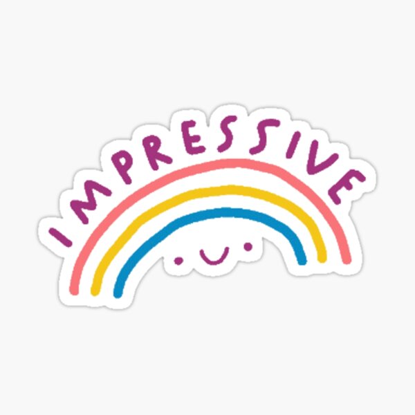 "IMPRESSIVE STICKER" Sticker by DiscoVibes | Redbubble