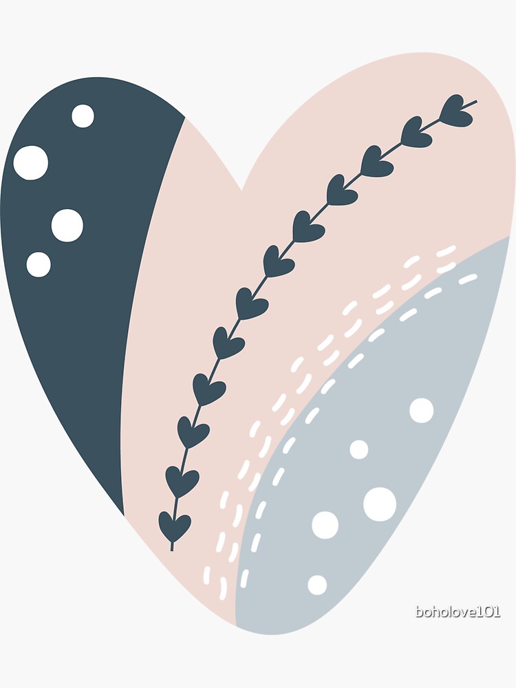 "Boho Heart" Sticker for Sale by boholove101 | Redbubble