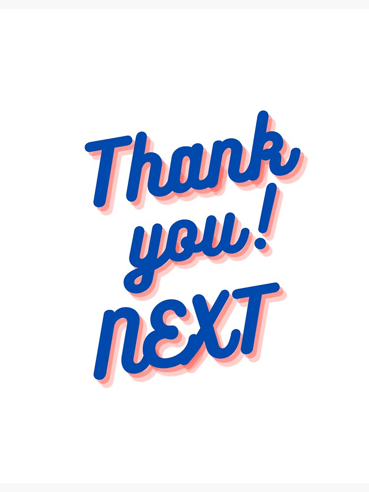"Thank you! NEXT" Sticker for Sale by poppi24 | Redbubble