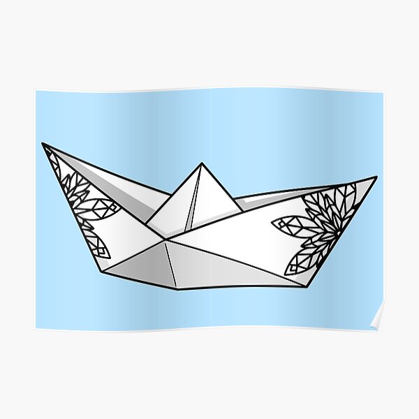 "Cute Paper Boat" Poster by mh-art- | Redbubble