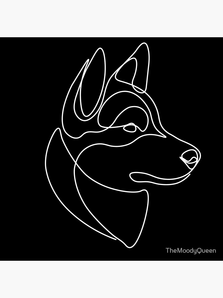 "One line husky" Poster for Sale by TheMoodyQueen | Redbubble
