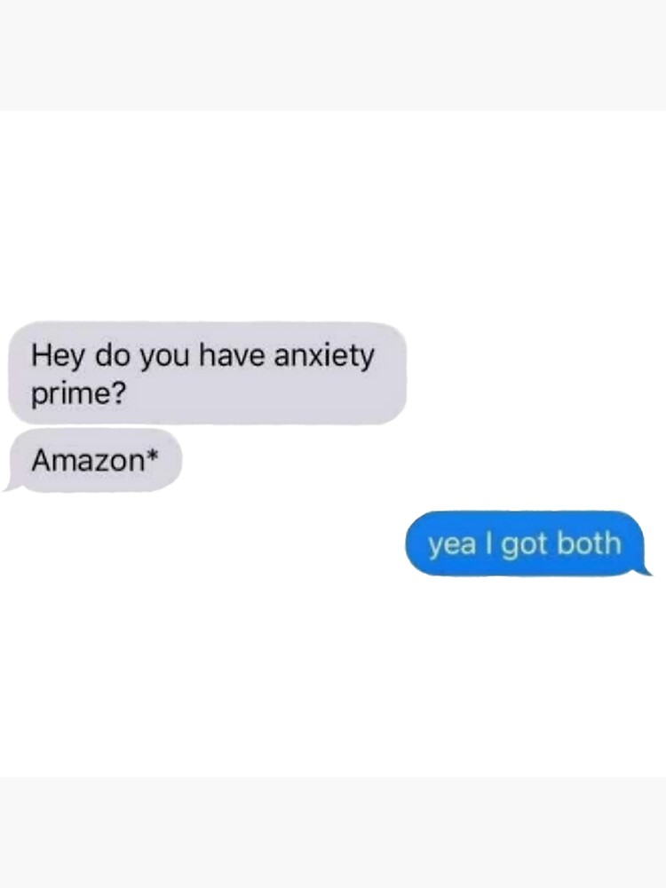 "Anxiety prime meme" Poster for Sale by srihitha11 | Redbubble