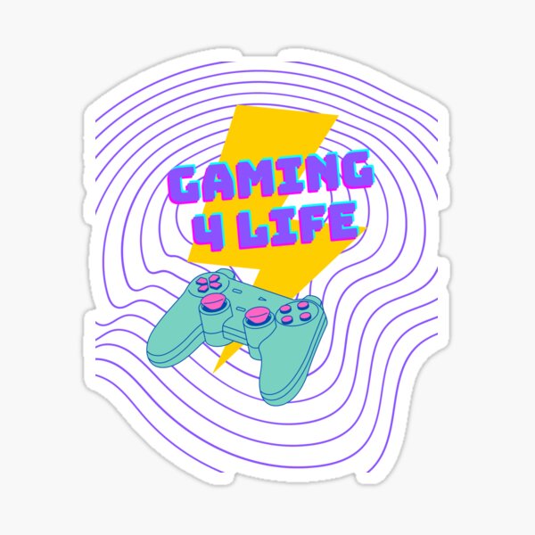 "Gaming for life Modern art" Sticker by aong-s | Redbubble