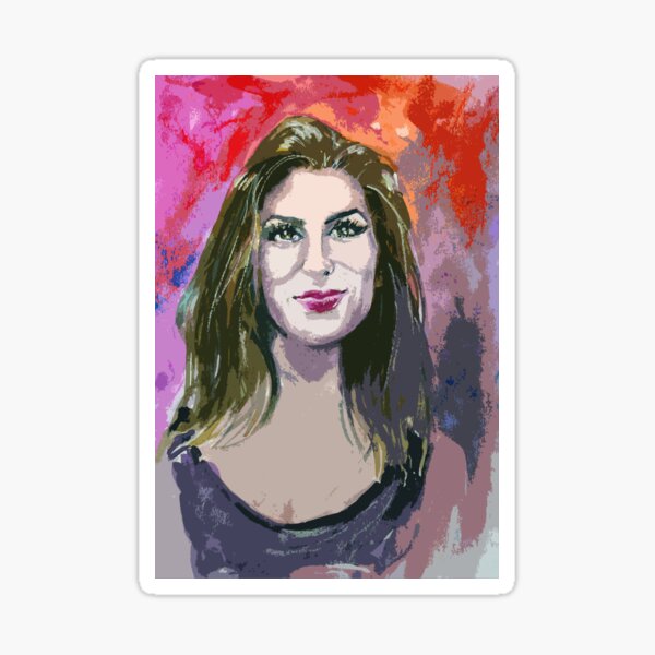 "Celebrity portrait" Sticker by lizdesigns | Redbubble