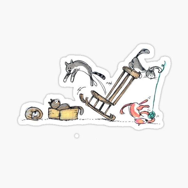 "funny cats" Sticker for Sale by Istampas | Redbubble