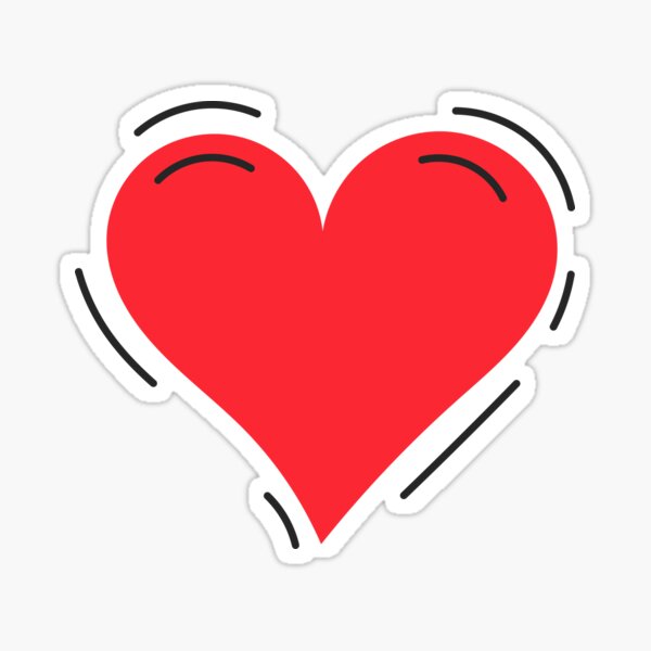 "Beating red heart illustration" Sticker for Sale by StudioBarcelona ...