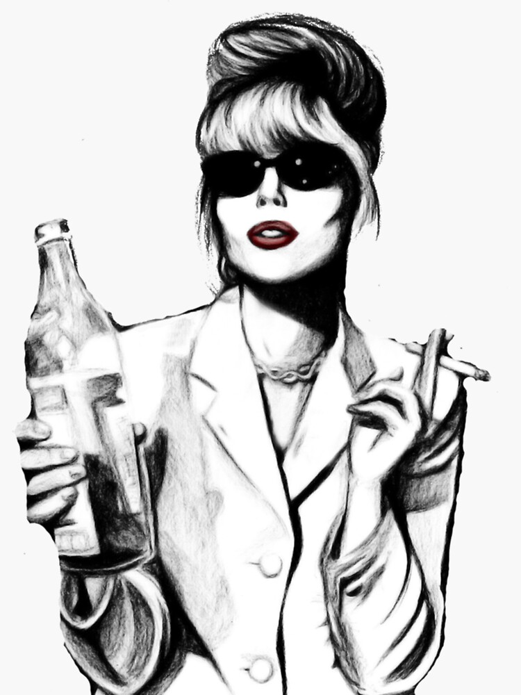 "patsy stone" Sticker by RudeCrudeUKs | Redbubble