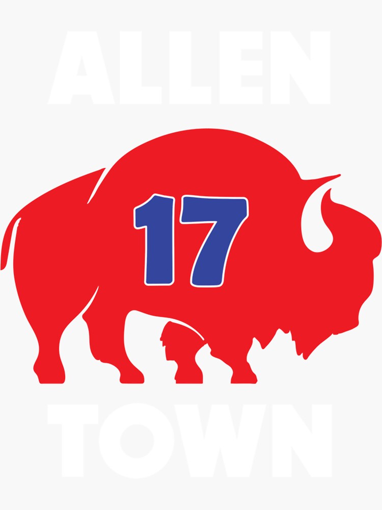 "Allen Town 17 ( Josh Allen ) " Sticker for Sale by NYEssentialss ...