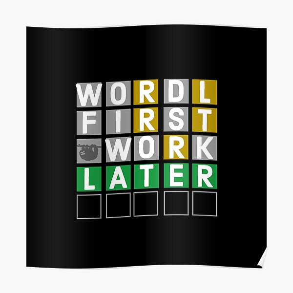 "Wordle word game - wordle" Poster by charlielim-87 | Redbubble