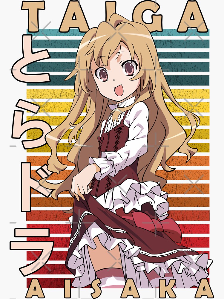 "Taiga Aisaka Toradora Anime Manga Retro Design" Sticker by ...