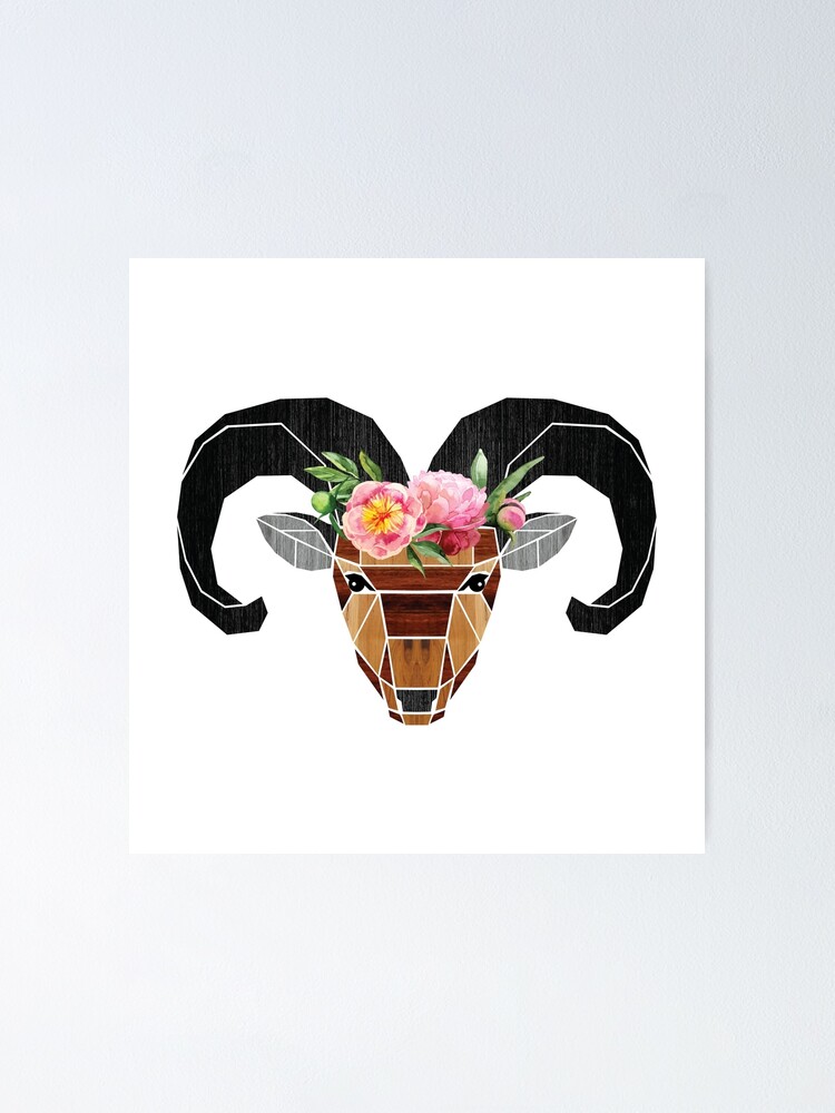 "Geometric Ram" Poster by meghanmarie | Redbubble