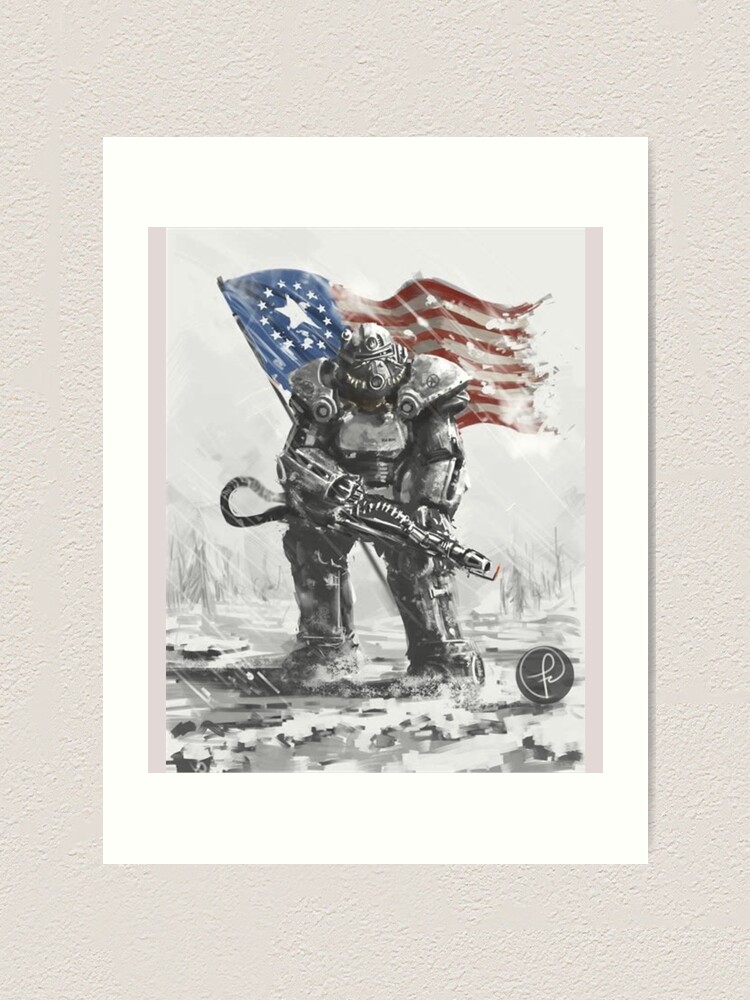 "Fallout 3 Enclave Battle Power Armor Gaming " Art Print for Sale by ...