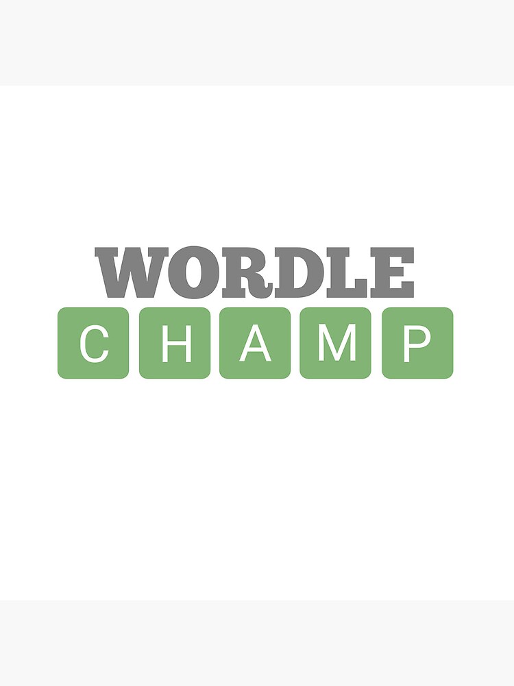 "Wordle game champ sticker words guessing game" Art Print by SOFT-LOVE ...