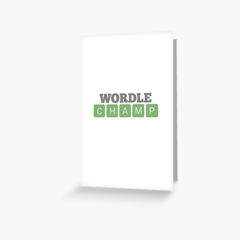"Wordle game champ sticker words guessing game" Greeting Card by SOFT ...