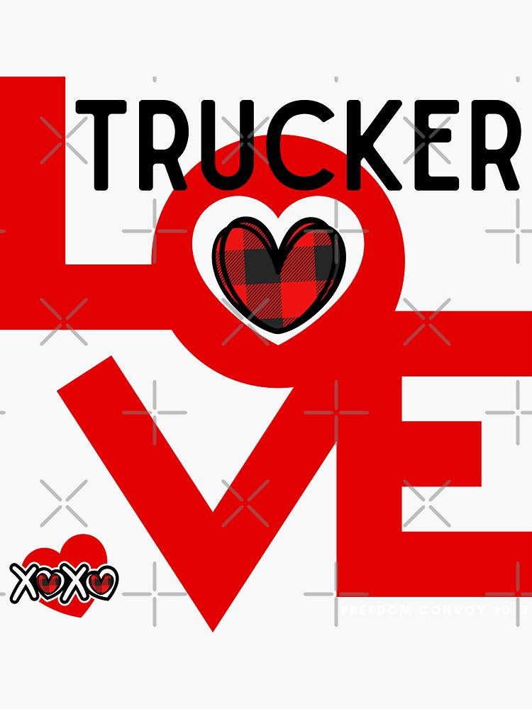 "Trucker Love" Sticker by Ash7Seven | Redbubble
