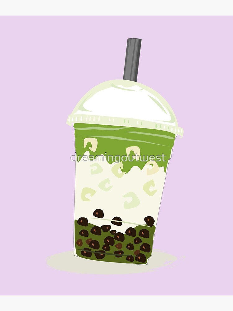 "Kawaii Milk tea bubble matcha " Poster for Sale by dreamingoutwest ...