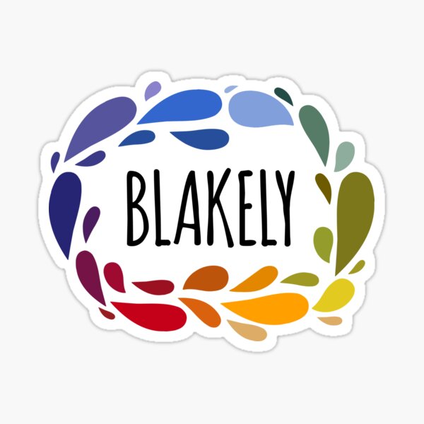 "Blakely Name Cute Colorful Gift Named Blakely" Sticker for Sale by ...