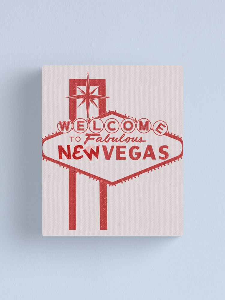 "Welcome to New Vegas Fallout New Vegas Red Logo " Canvas Print for ...