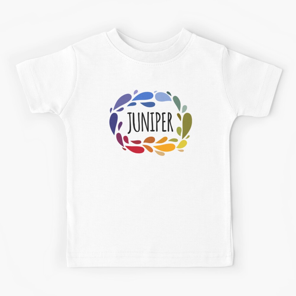 "Juniper Name Cute Colorful Gift Named Juniper" Kids T-Shirt for Sale ...