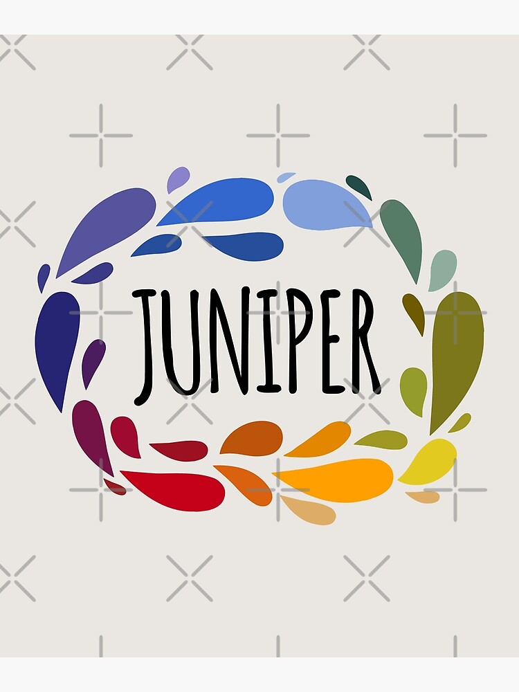 "Juniper Name Cute Colorful Gift Named Juniper" Poster by kindxinn ...