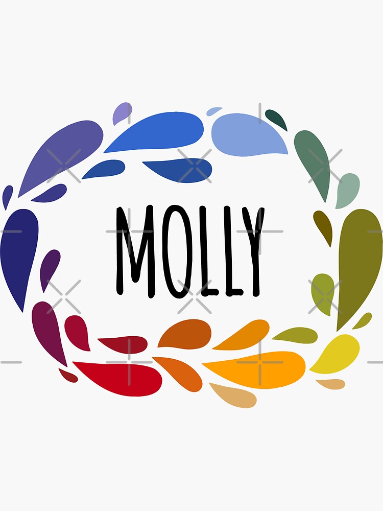 "Molly Name Cute Colorful Gift Named Molly" Sticker by kindxinn | Redbubble