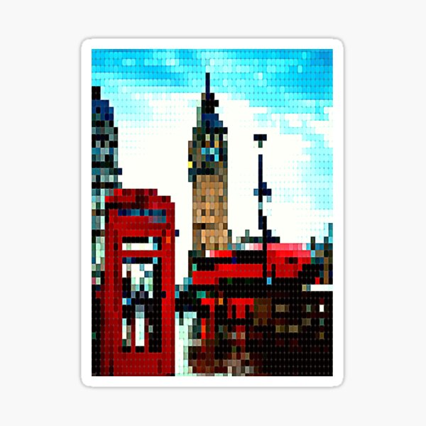 "London Streets Pixel Art" Sticker for Sale by ramazis | Redbubble