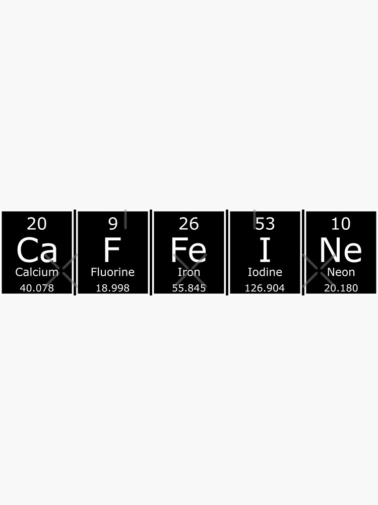 "Caffeine funny periodic table logo design" Poster for Sale by ...