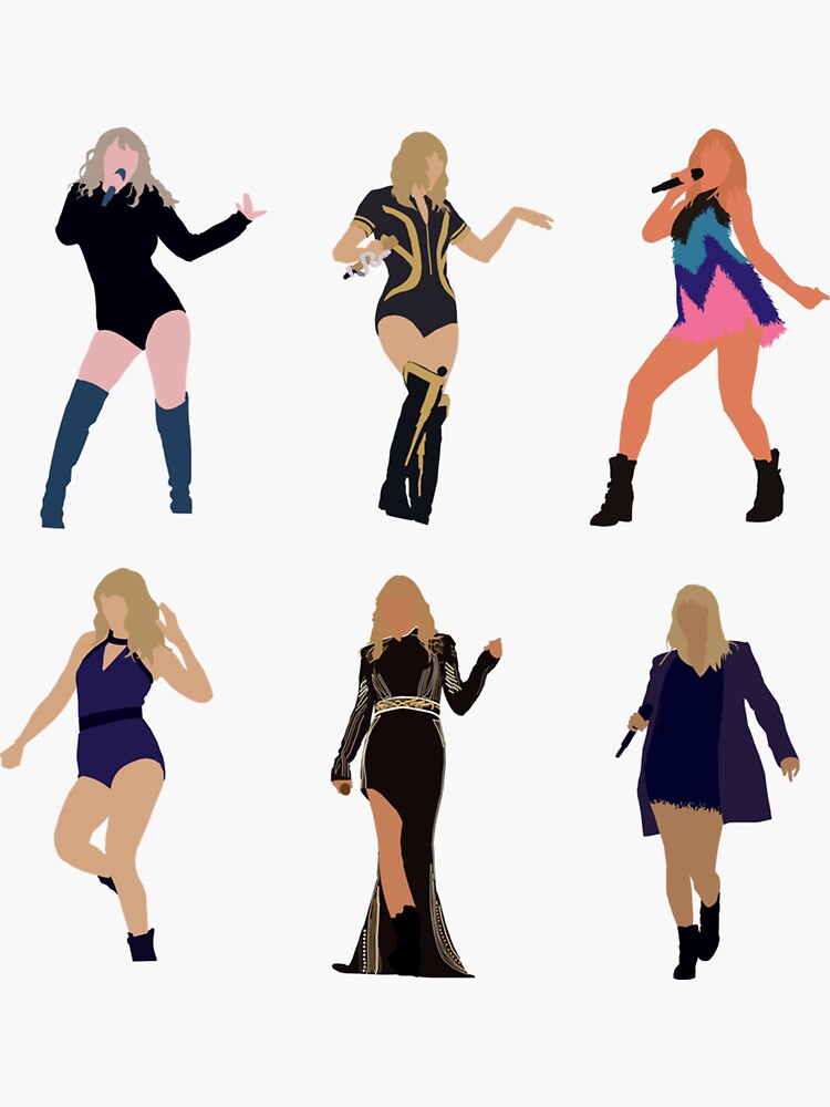 "Taylor Reputation Era Tour Outfits Sticker Pack Sticker" Sticker by ...