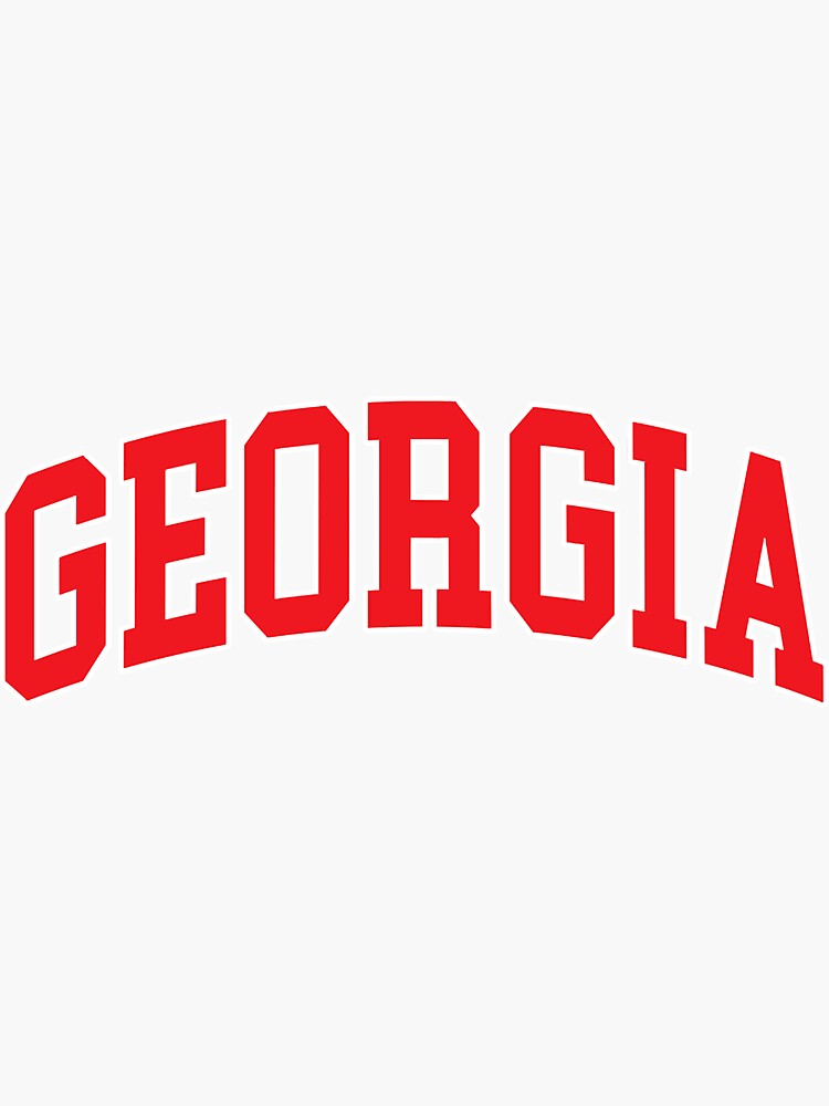 "Georgia - Throwback Design" Sticker by KatherynCastane | Redbubble