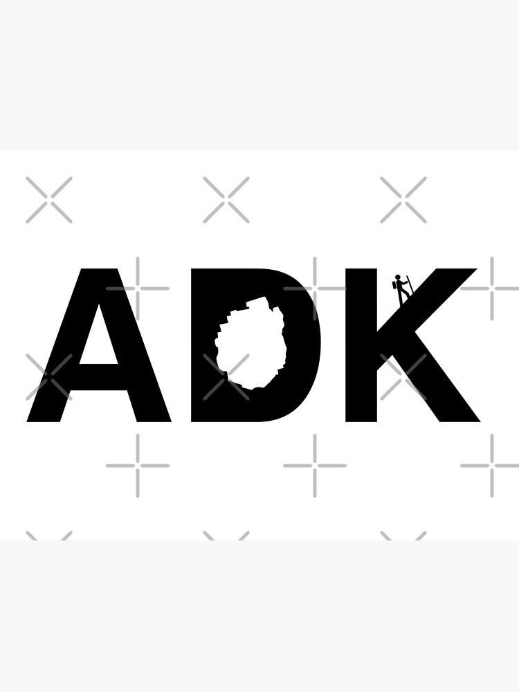 "ADK - Adirondack Mountains Park Outline" Poster for Sale by DeerfoxArt ...