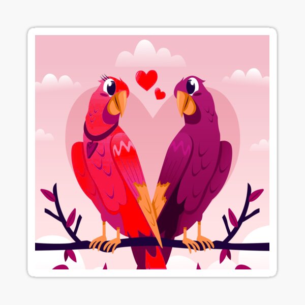 "love birds" Sticker by saidsidana | Redbubble