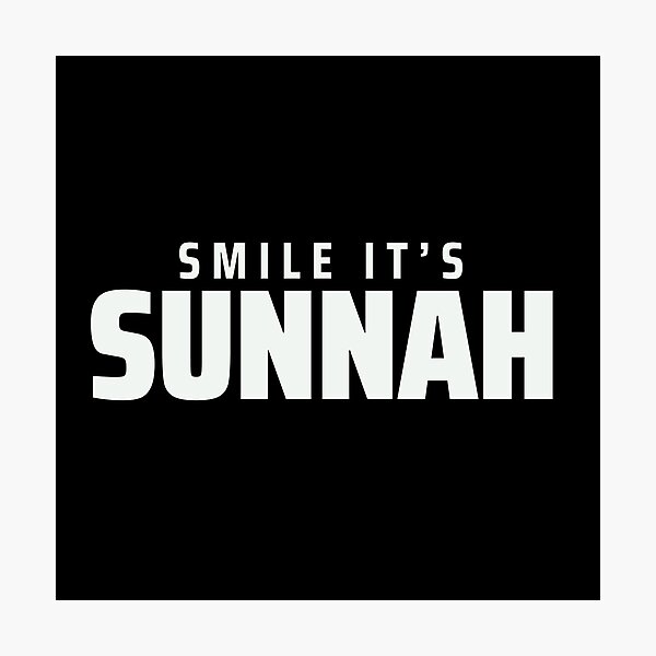 "smile its sunnah - islamic art quotes" Photographic Print for Sale by ...