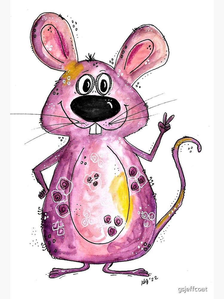 "Purple Mouse" Sticker by gsjeffcoat | Redbubble