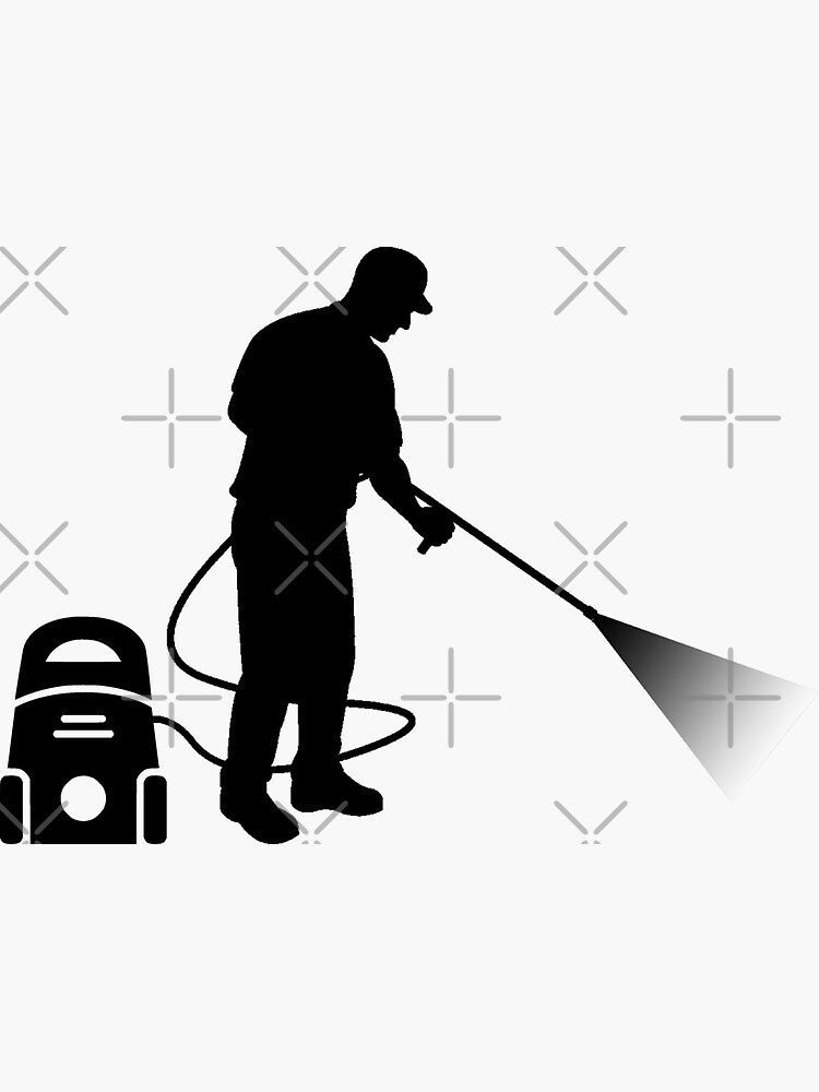 "pressure washing cleaner " Sticker for Sale by Shokybook | Redbubble