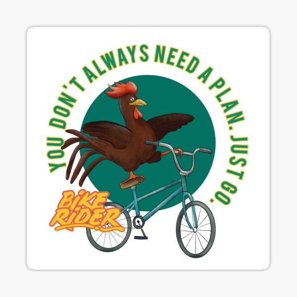 "Cool rooster biker" Sticker by hilledesign | Redbubble