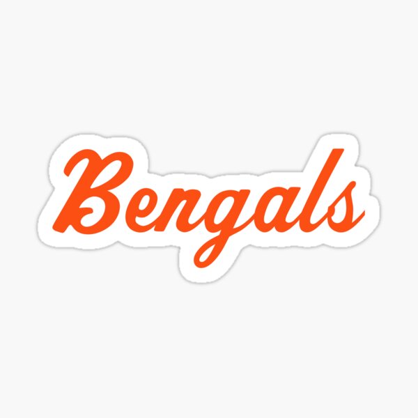 "Retro Bengals Script" Sticker by 23odz | Redbubble