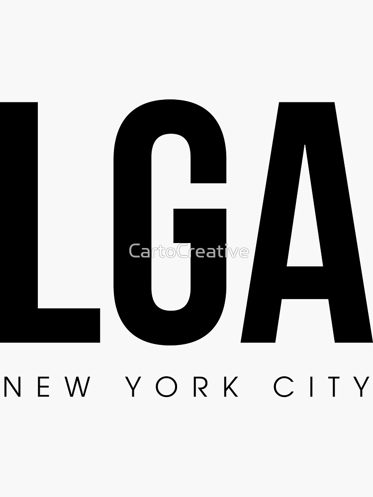 "LGA - New York City Airport Code" Sticker for Sale by CartoCreative ...