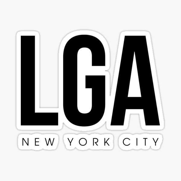 "LGA - New York City Airport Code" Sticker for Sale by CartoCreative ...