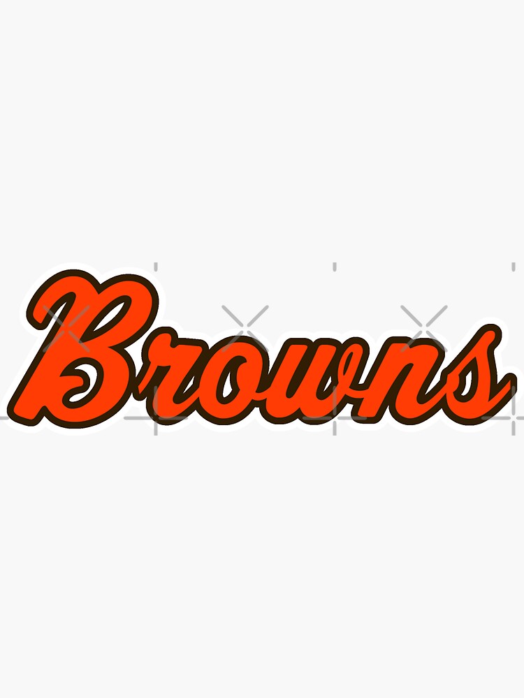 "Retro Browns Script" Sticker for Sale by 23odz | Redbubble