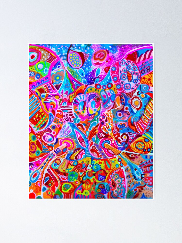 "Treasure, psychedelic, colorful, doodles, subconscious, positive, bold ...