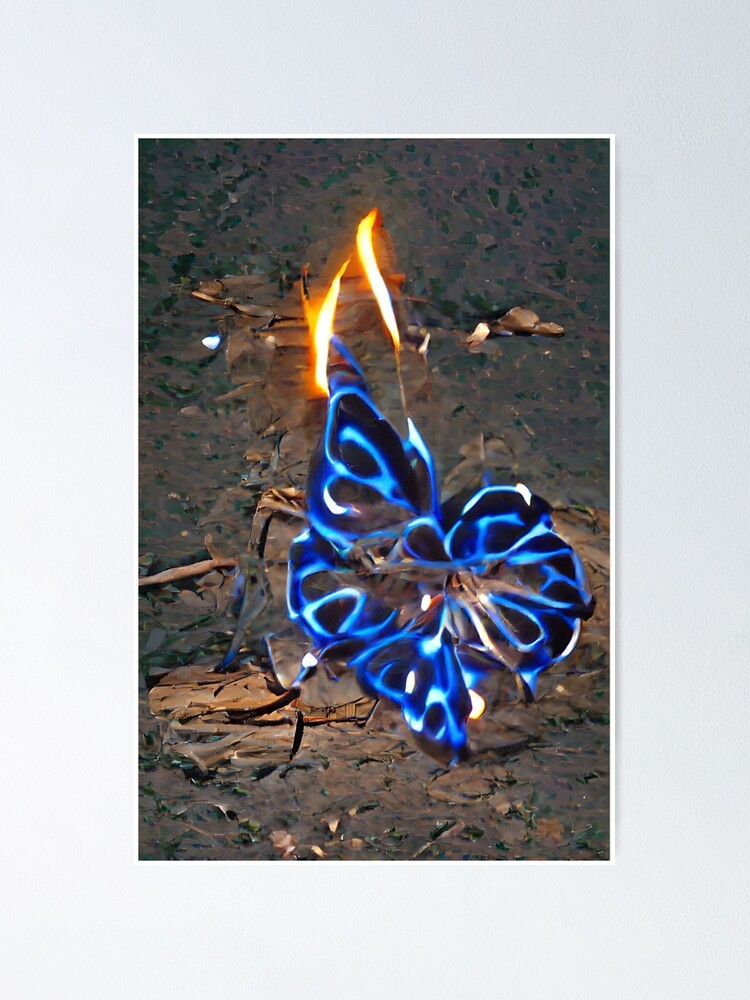 "burning butterfly" Poster for Sale by ryeregular | Redbubble