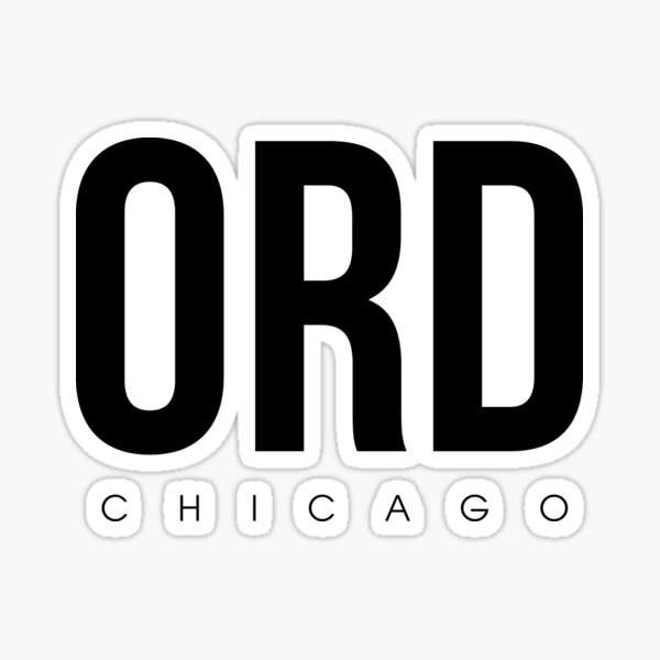 "ORD - Chicago Airport Code" Sticker for Sale by CartoCreative | Redbubble