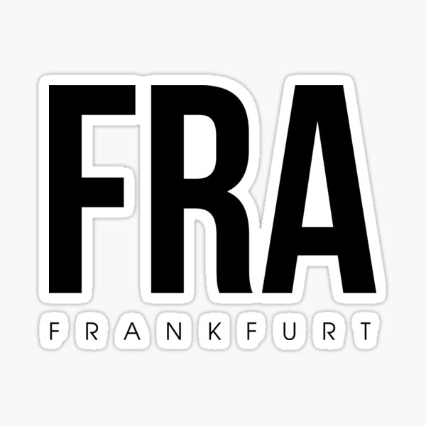 "FRA - Frankfurt Airport Code" Sticker by CartoCreative | Redbubble