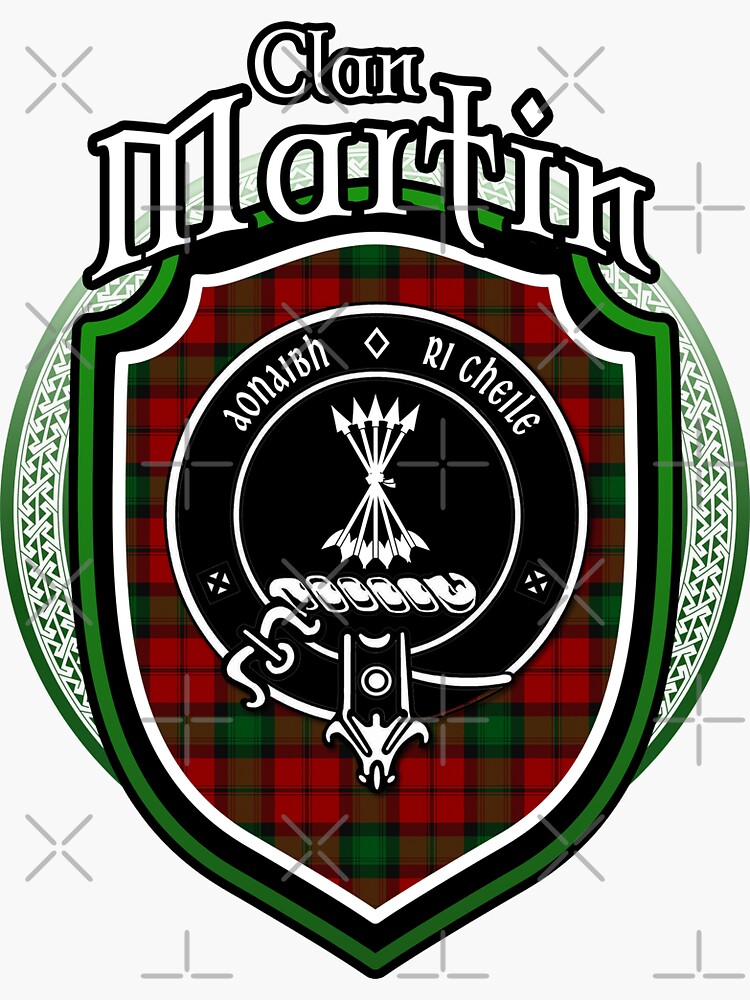 Pegatina «Clan Martin Tartan, Martin escocés, Martin apellido, Martin ...