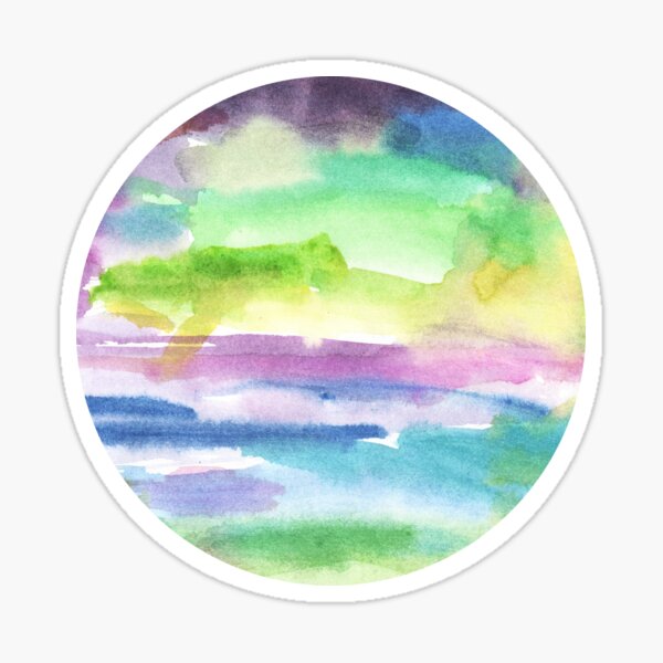 "Aqua abstract watercolor design." Sticker for Sale by lausn | Redbubble