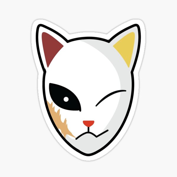 "Sabito and makomo sticker mask" Sticker for Sale by AngelasShop10 ...