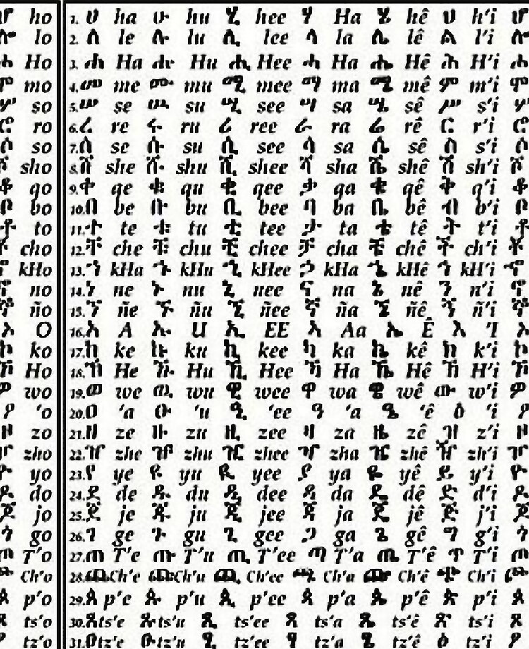 "Ethiopian alphabet -Amharic hahu" iPad Case & Skin for Sale by HaGeez ...