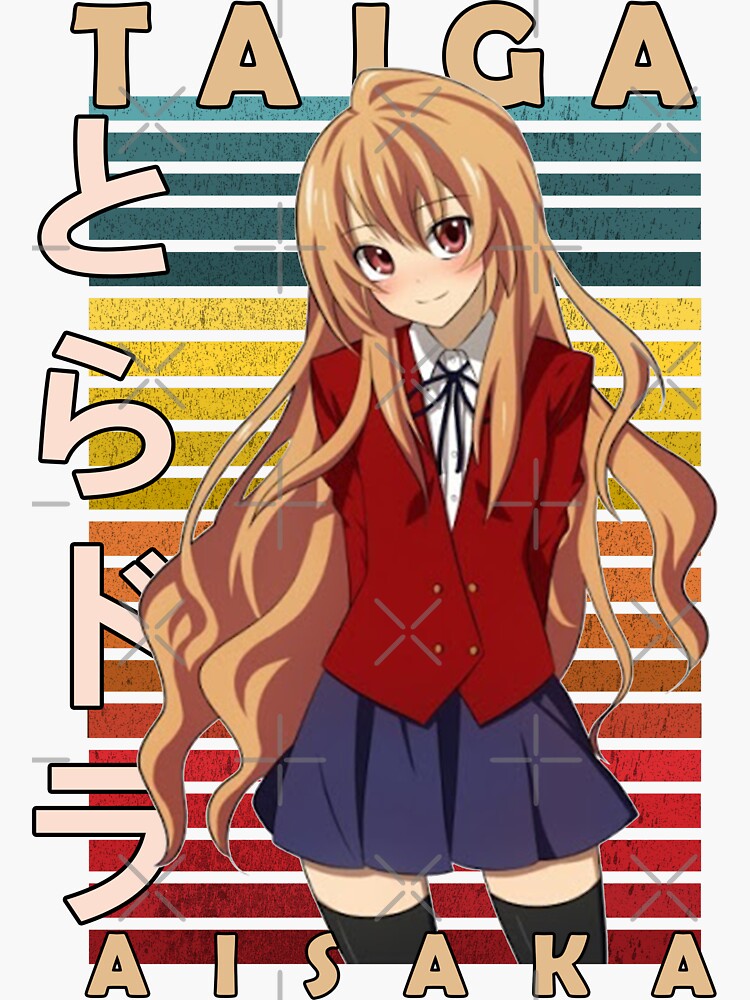 "Taiga Aisaka Toradora Anime Manga Retro Design" Sticker by ...