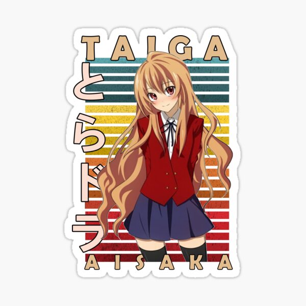 "Taiga Aisaka Toradora Anime Manga Retro Design" Sticker by ...